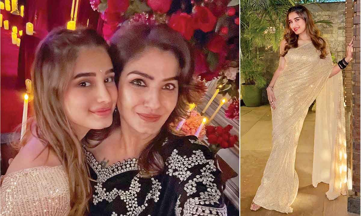 Rasha Thadani bonds with mom Raveena Tandon during ‘shaadi season’