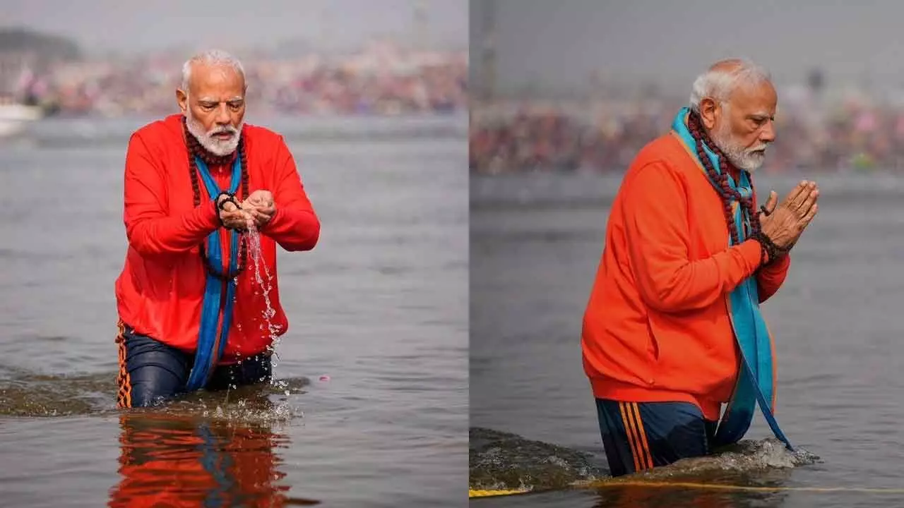 PM Modi's Spiritual Experience at Sangam