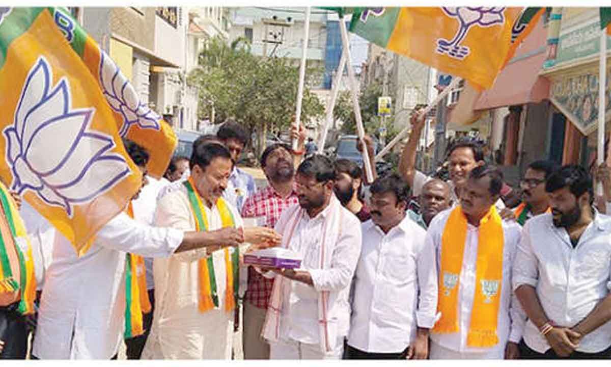 BJP activists celebrate party’s victory in Delhi