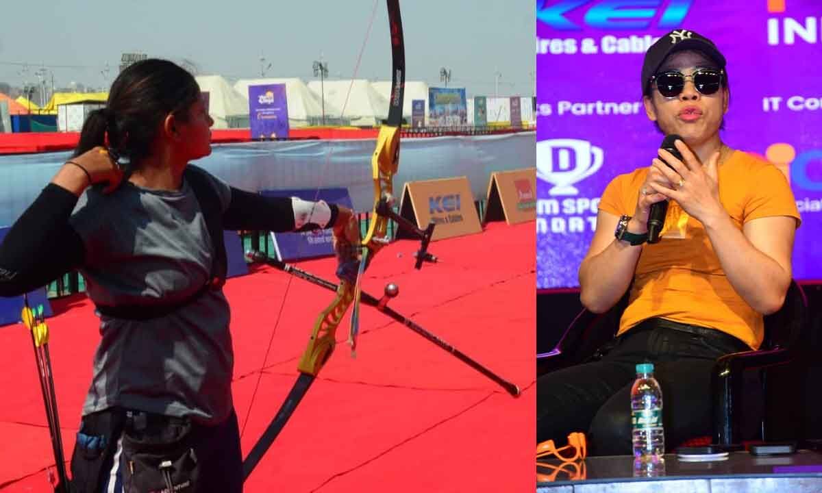 International Boxer Mary Kom inspires youth at Khel kumb