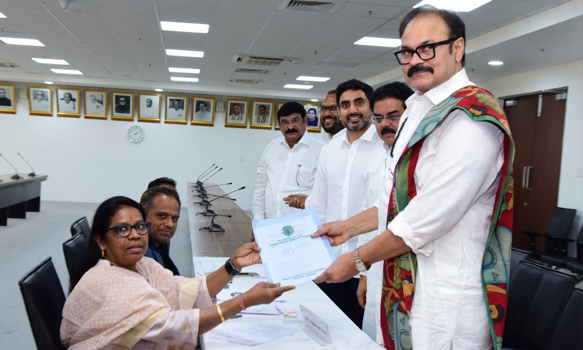 Nagababu files nomination for MLC elections