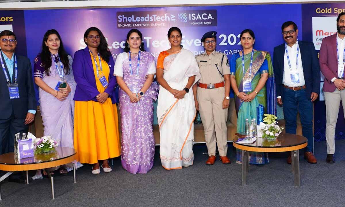 Marking International Women’s Day, the SheLeadsTech event, organized by ...
