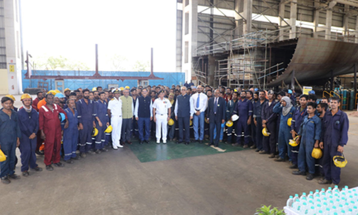 Keel laying ceremony of Navy's 2nd fleet support ship held