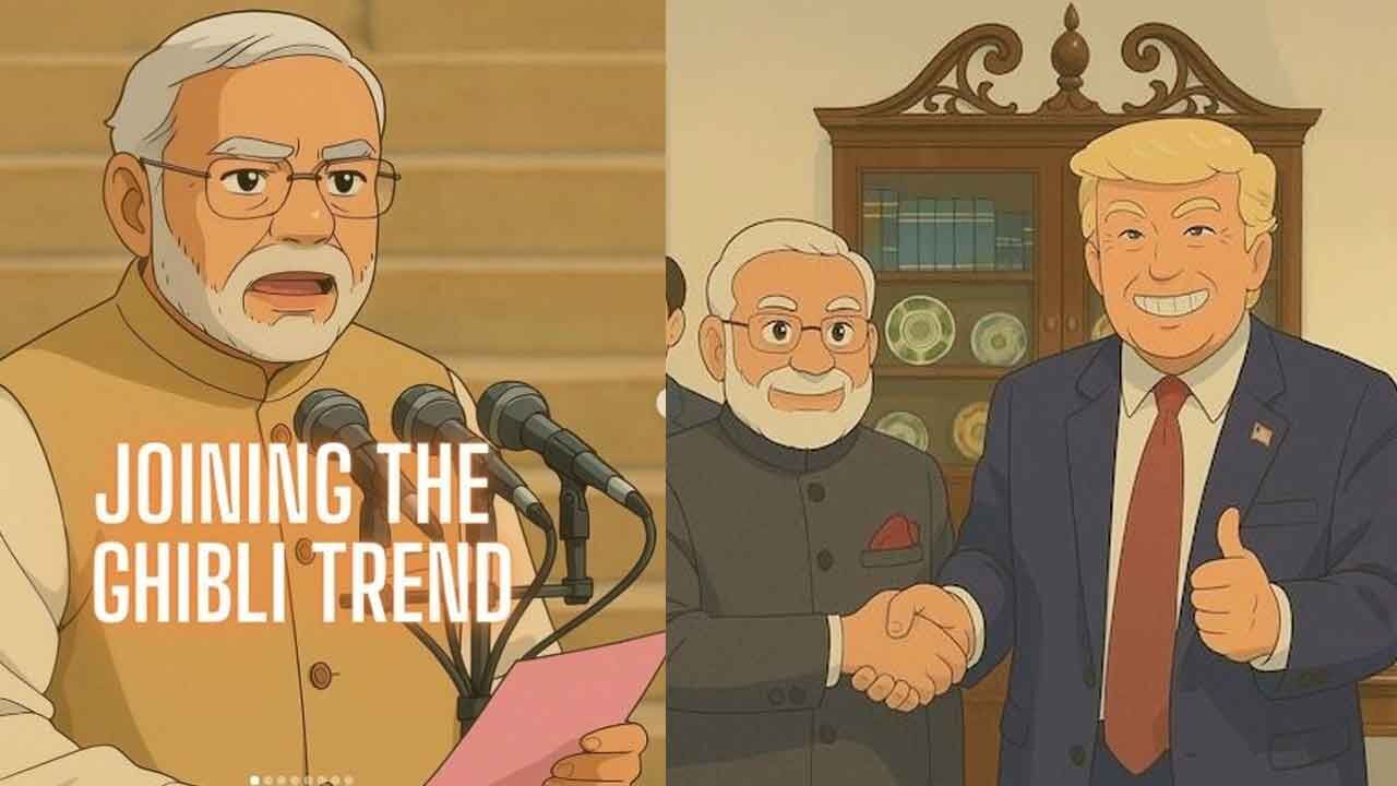 PM takes part in Studio Ghibli trend, posts pics with Trump
