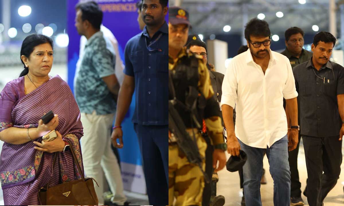 Mega Star Chiranjeevi Garu and Surekha Garu departed for Singapore to ...