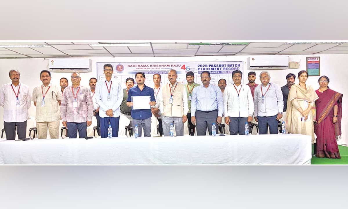 SRKR Engg College secures record 1,502 placements
