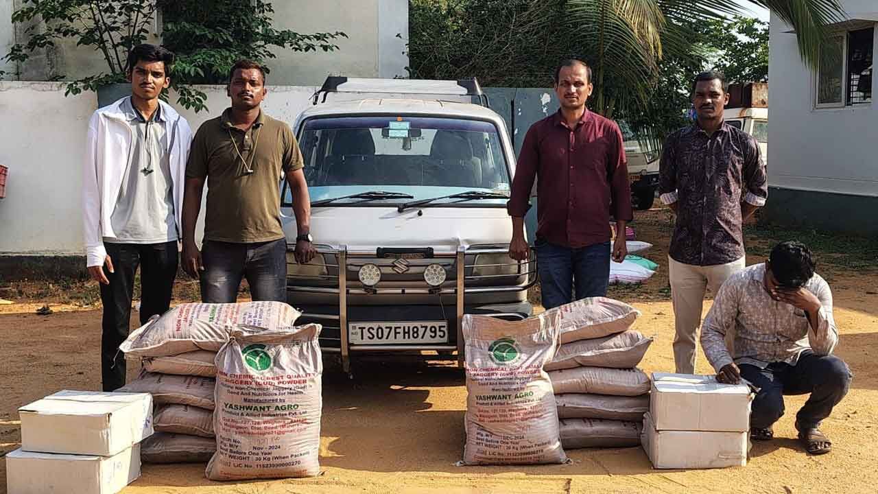 Illicit Liquor Brewing Materials Seized Near Nagarkurnool
