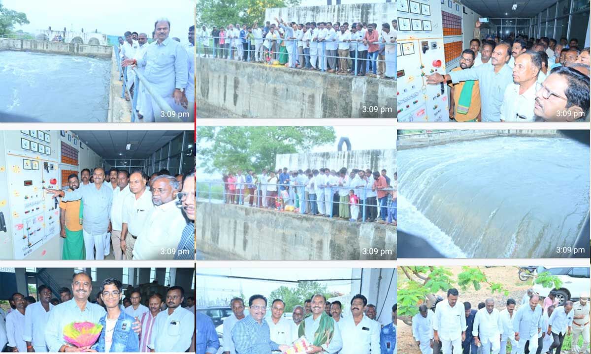 MLA Bandla Krishna Mohan Reddy Launches Irrigation Water Release from ...