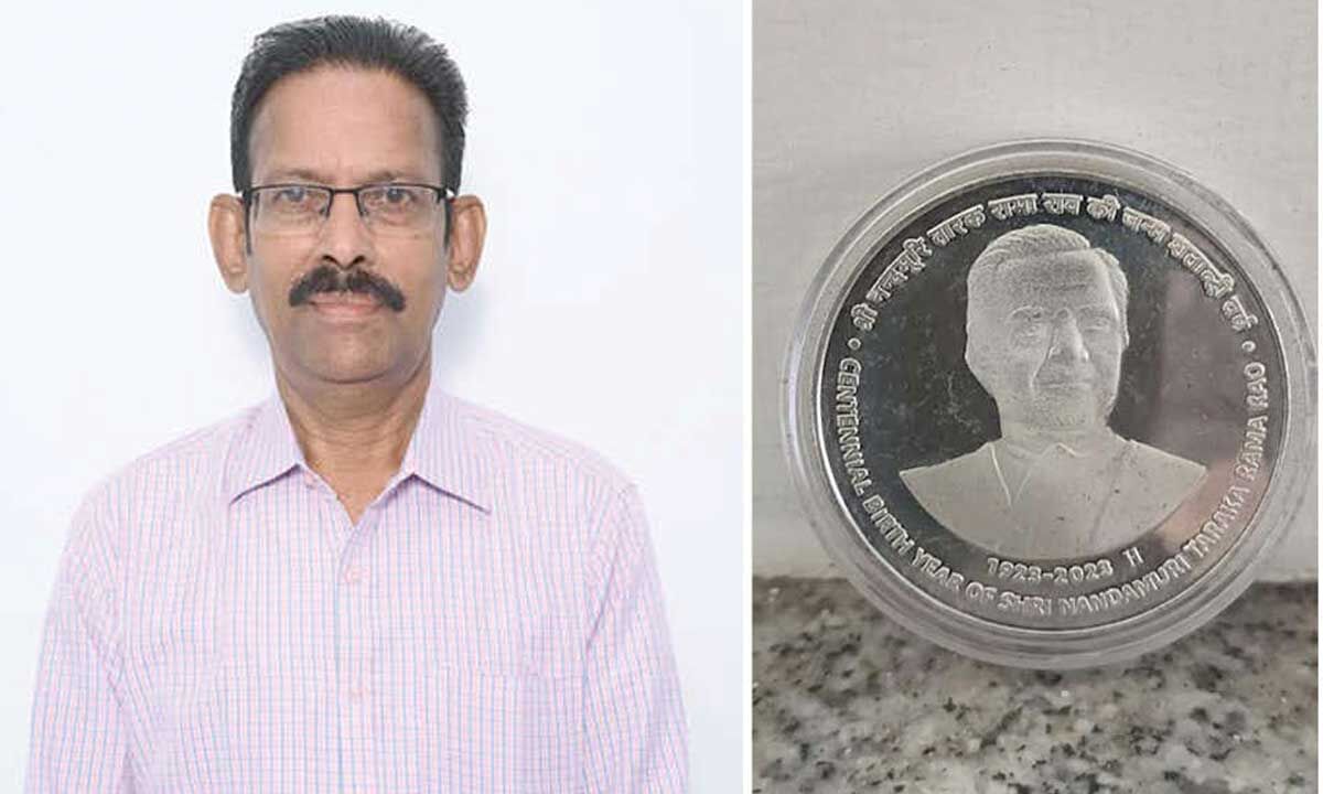 Philatelist feels proud of Rs 100 NTR coin collection