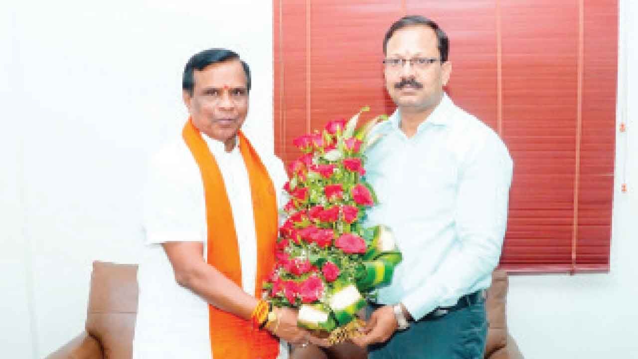 MLA Dhanpal meets Collector
