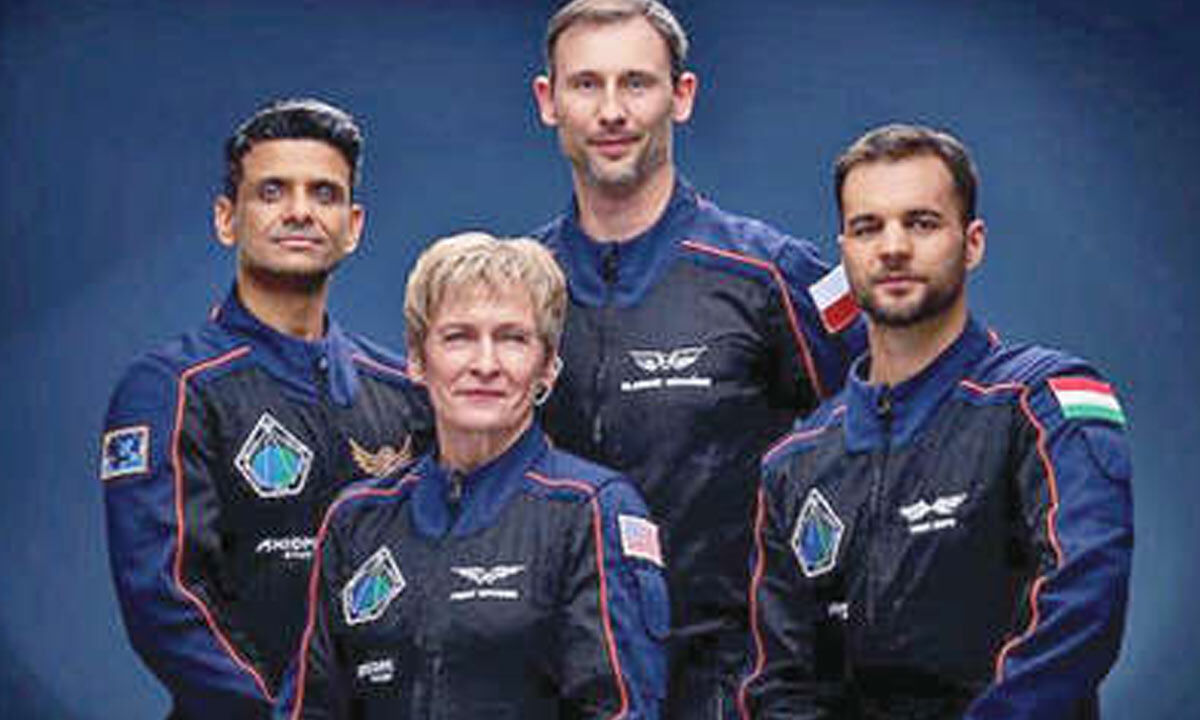 AX-4 crew fully immersed in their mission aboard ISS