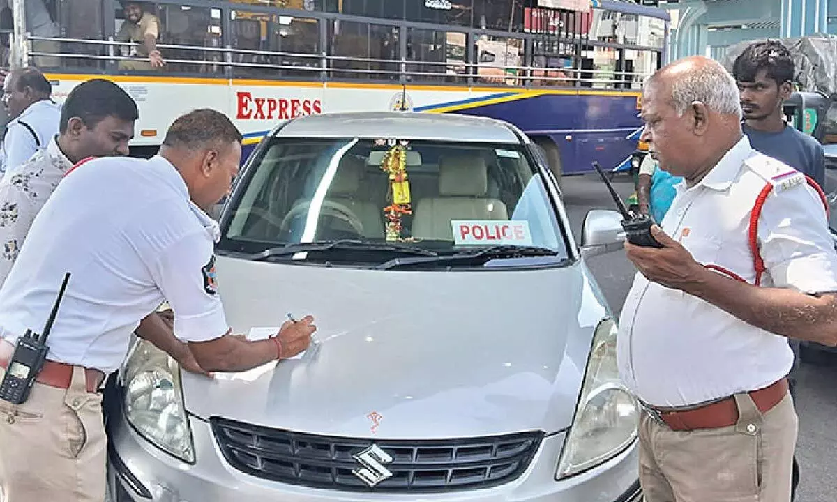 Tirupati police crackdown on misuse of ‘press’, ‘police’, ‘TTD’ stickers