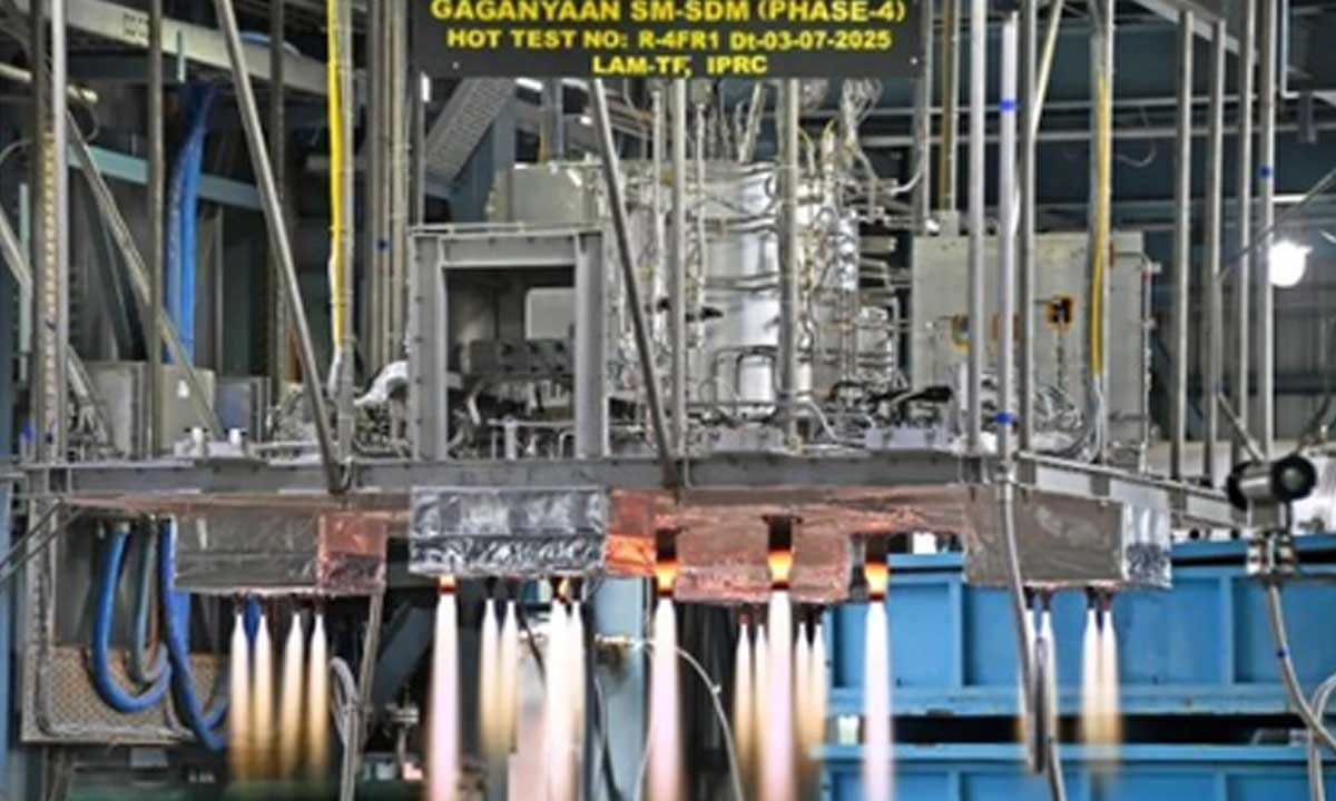 ISRO conducts 2 hot tests of Gaganyaan Service Module Propulsion System