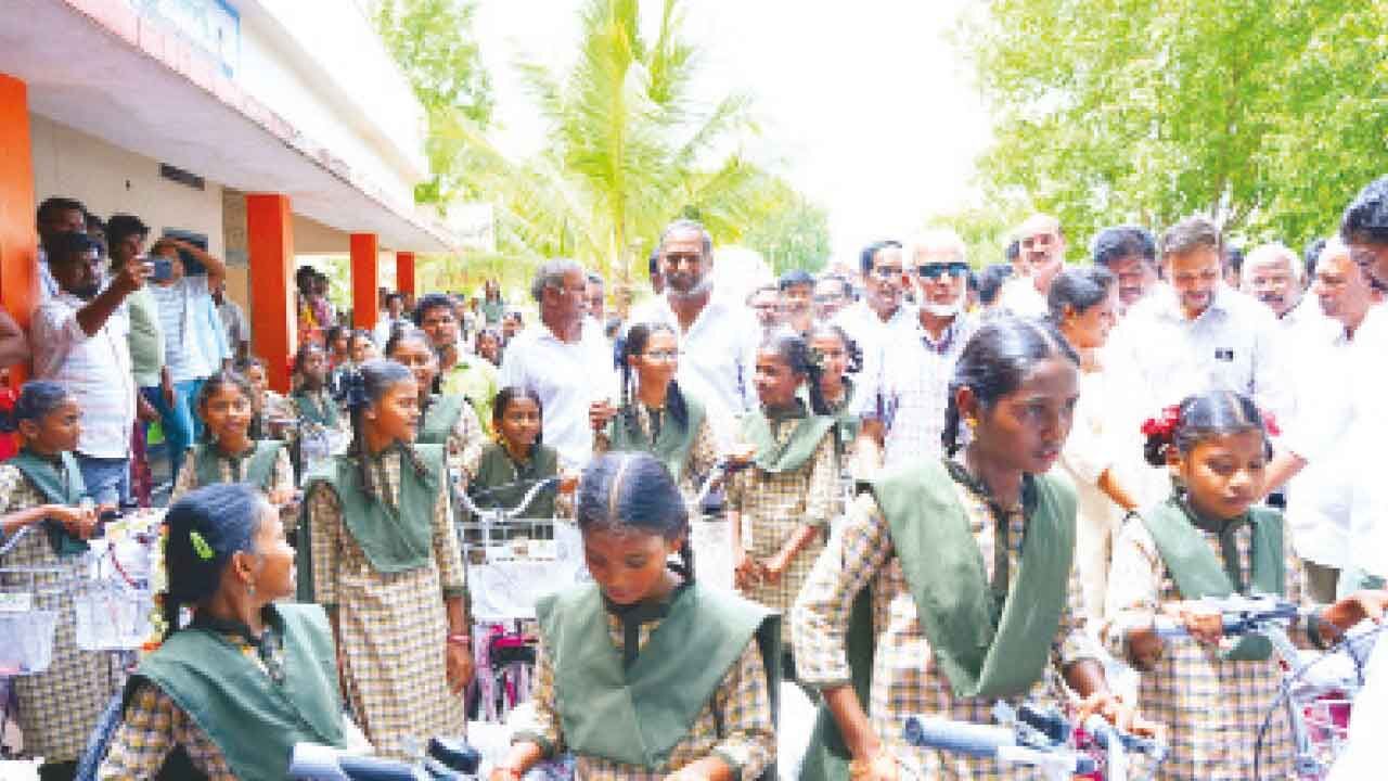 Bicycles to all govt high school students in Addanki