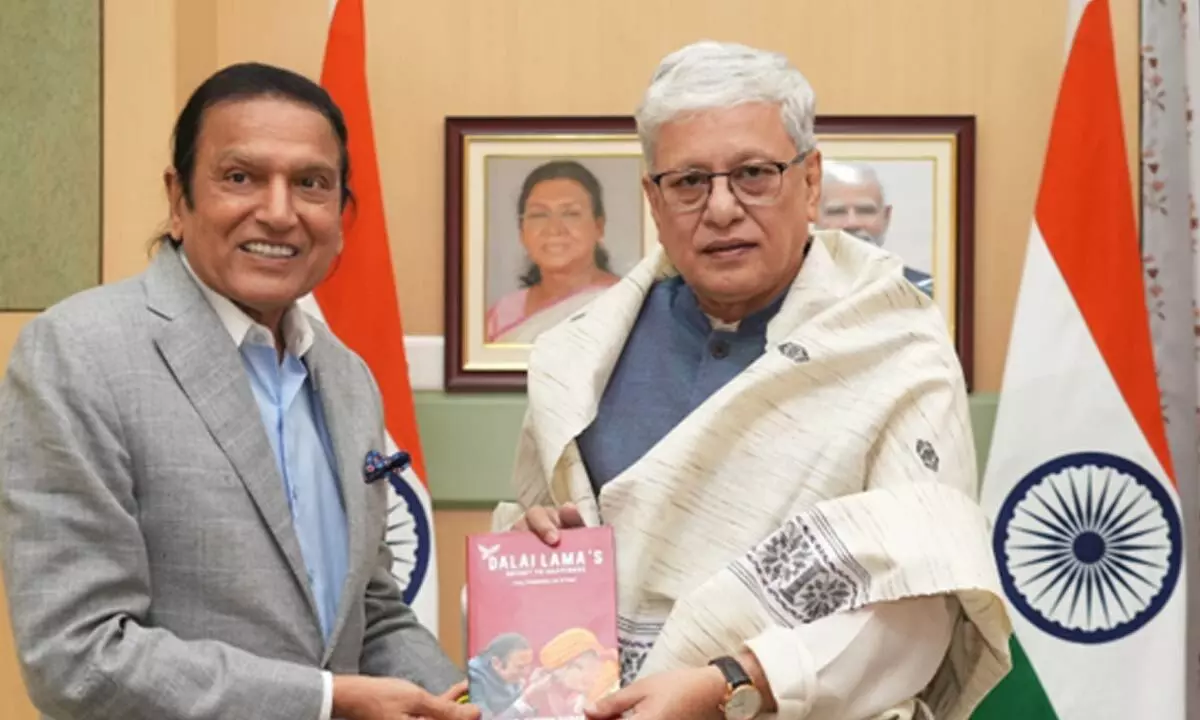 Dr. Dinesh Shahra Presents Dalai Lama’s Secret to Happiness to Hon’ble Governor of Telangana ...