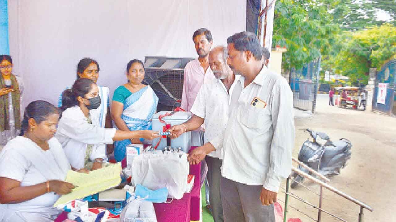 Medical camps set up at immersion points in city