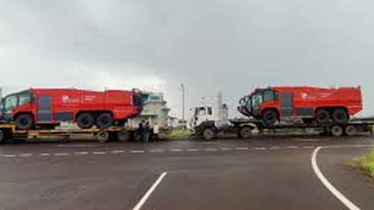 Two advanced firefighting vehicles from Austria arrive at Vijayapura ...