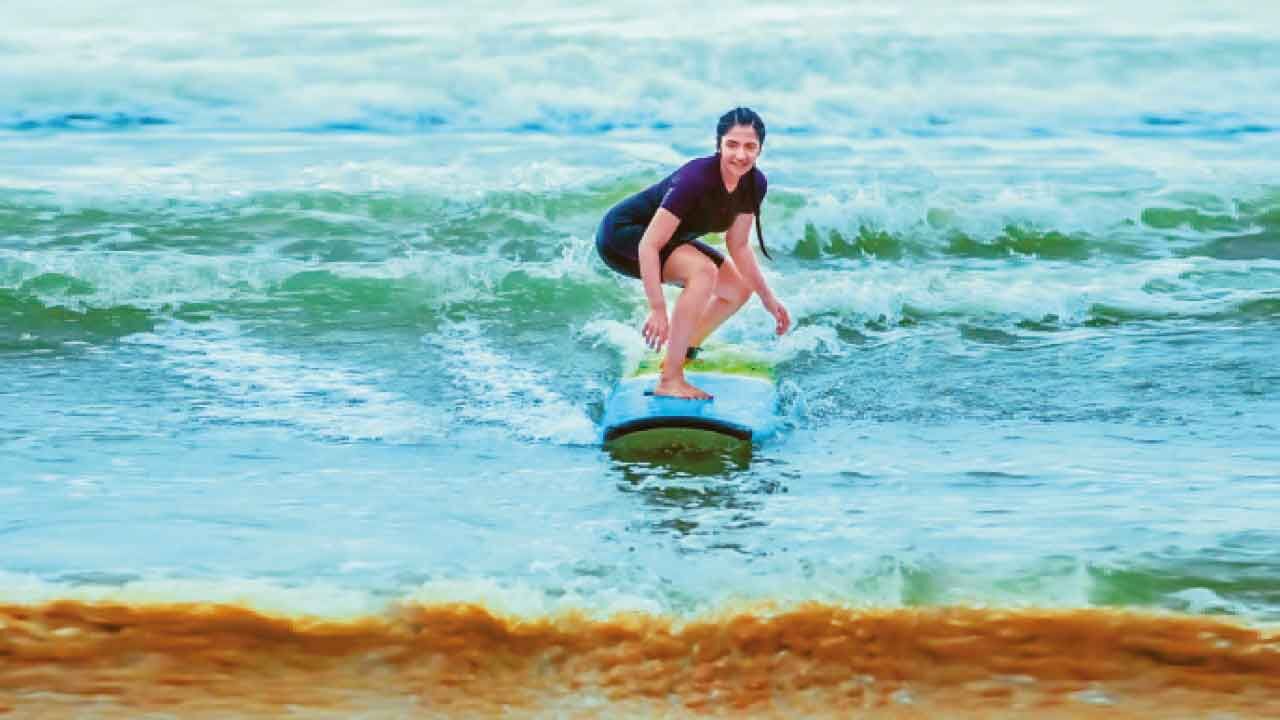 Rukmini Vasanth’s surfing style exudes raw confidence