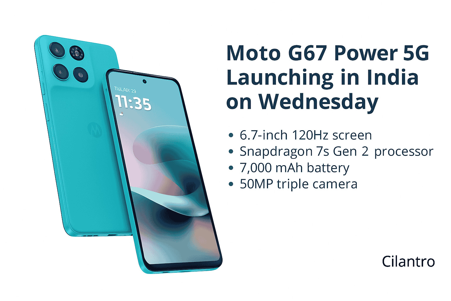 Moto G67 Power 5G Launching in India on Wednesday: Specs, Colours, and ...