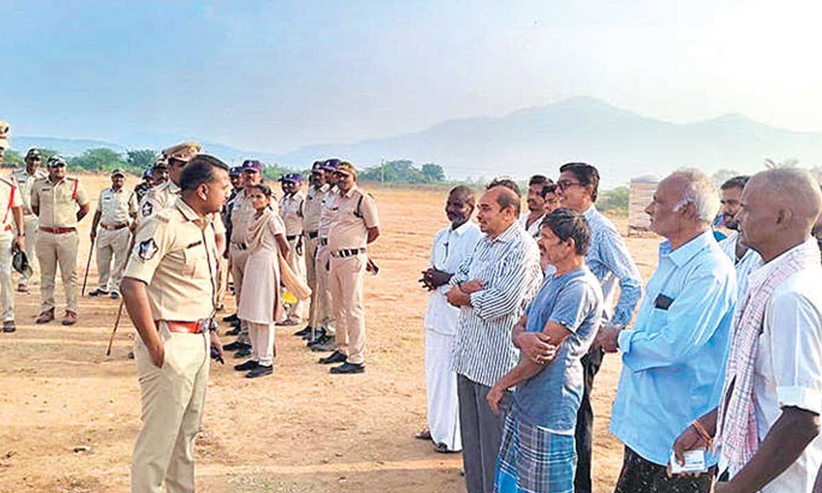 Police conduct massive cordon-and-search operations in Puttaparthi