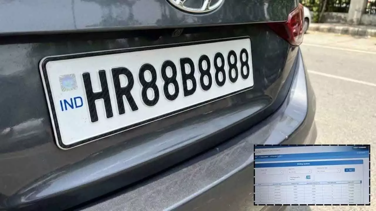 India’s costliest car registration number: HR88B8888 Sold for Rs 1.17 ...