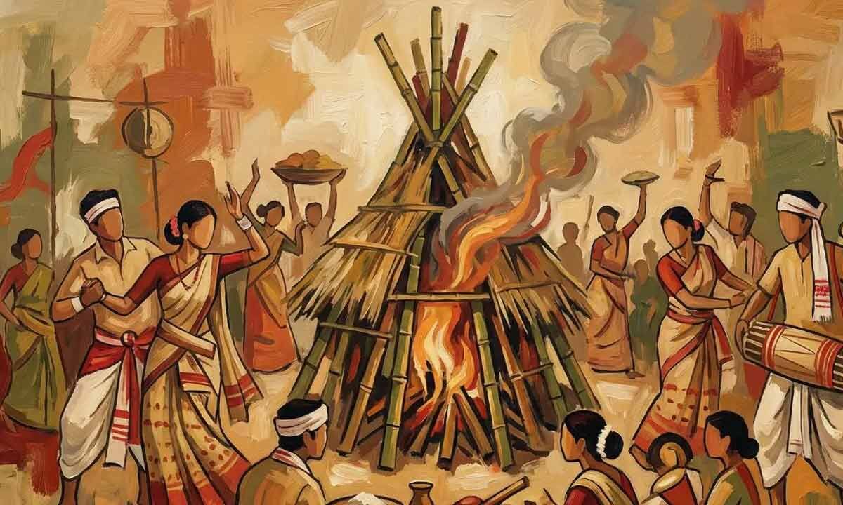 Magh Bihu 2026: Assam Welcomes the Harvest With Fire, Food and Festivity