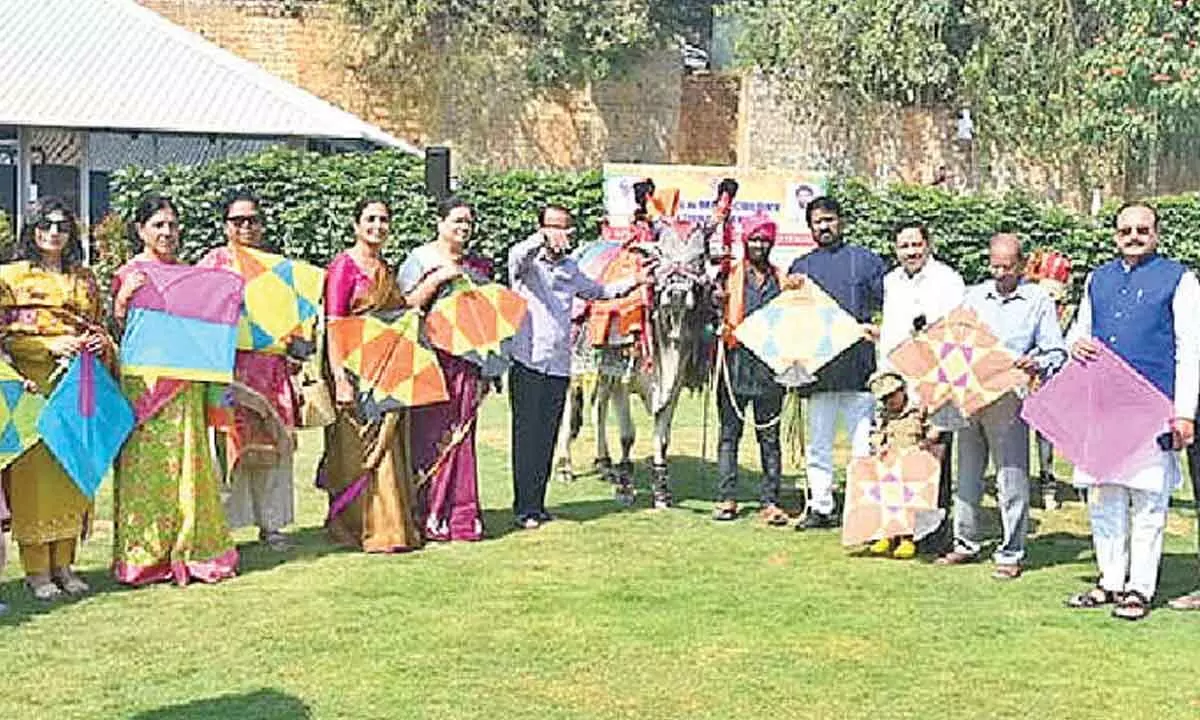 Kites, rangoli’s mark Sankranti fete at MLA and MP Colony Cultural Centre