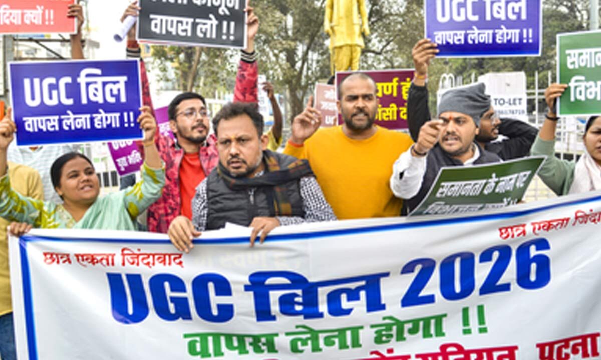 Students protest against new UGC Bill in Patna, call for nationwide ...
