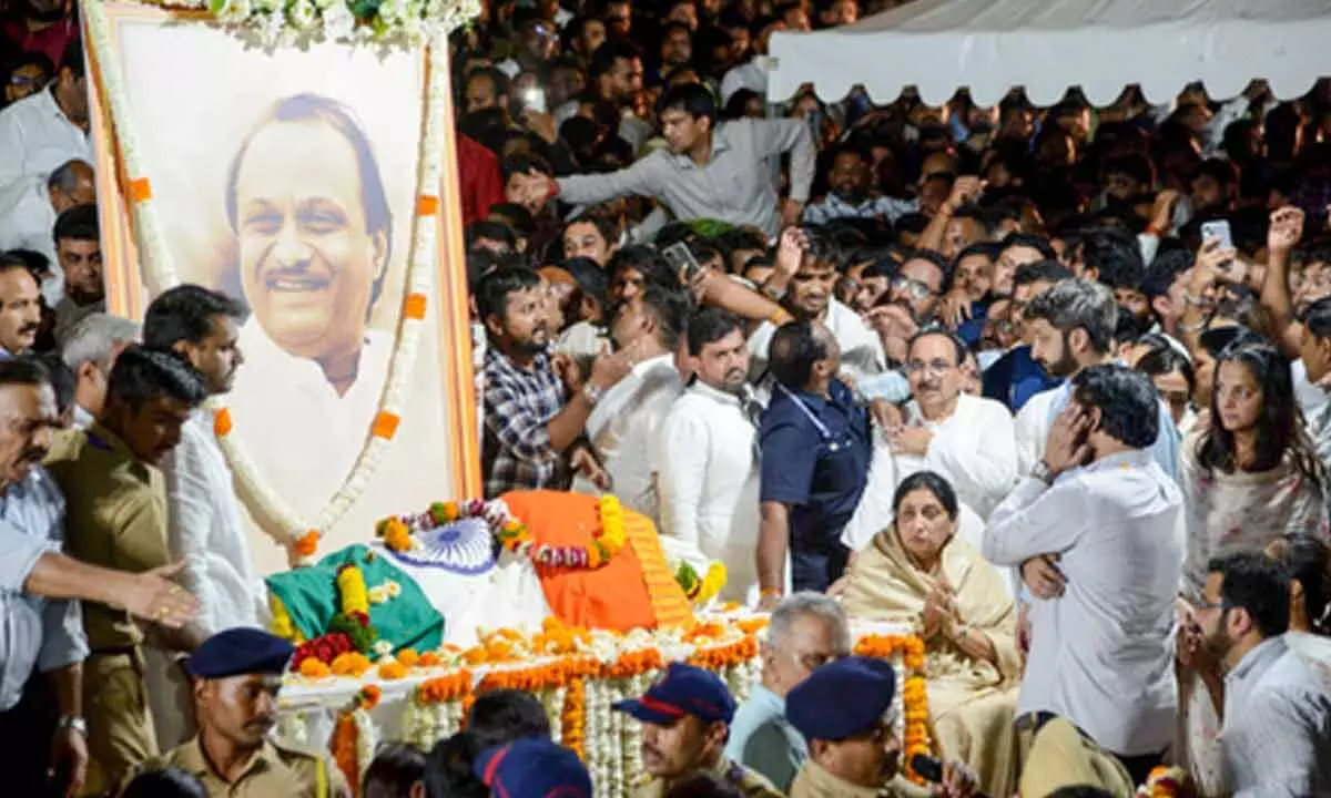 Ajit Pawar Plane Crash Funeral Ceremony Commences as Leaders Gather in ...