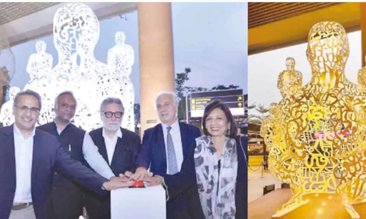 ‘Bengaluru’s Soul’ sculpture unveiled at Kempegowda airport