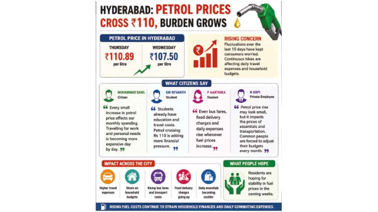 Rising petrol prices burn hole in commuters’ pockets