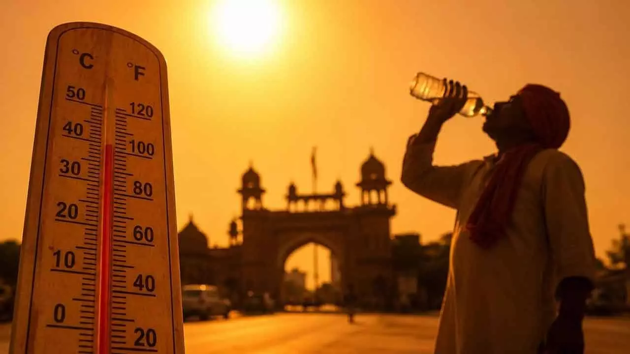 Pb, Har reel under intense heat; temp cross 45 degrees