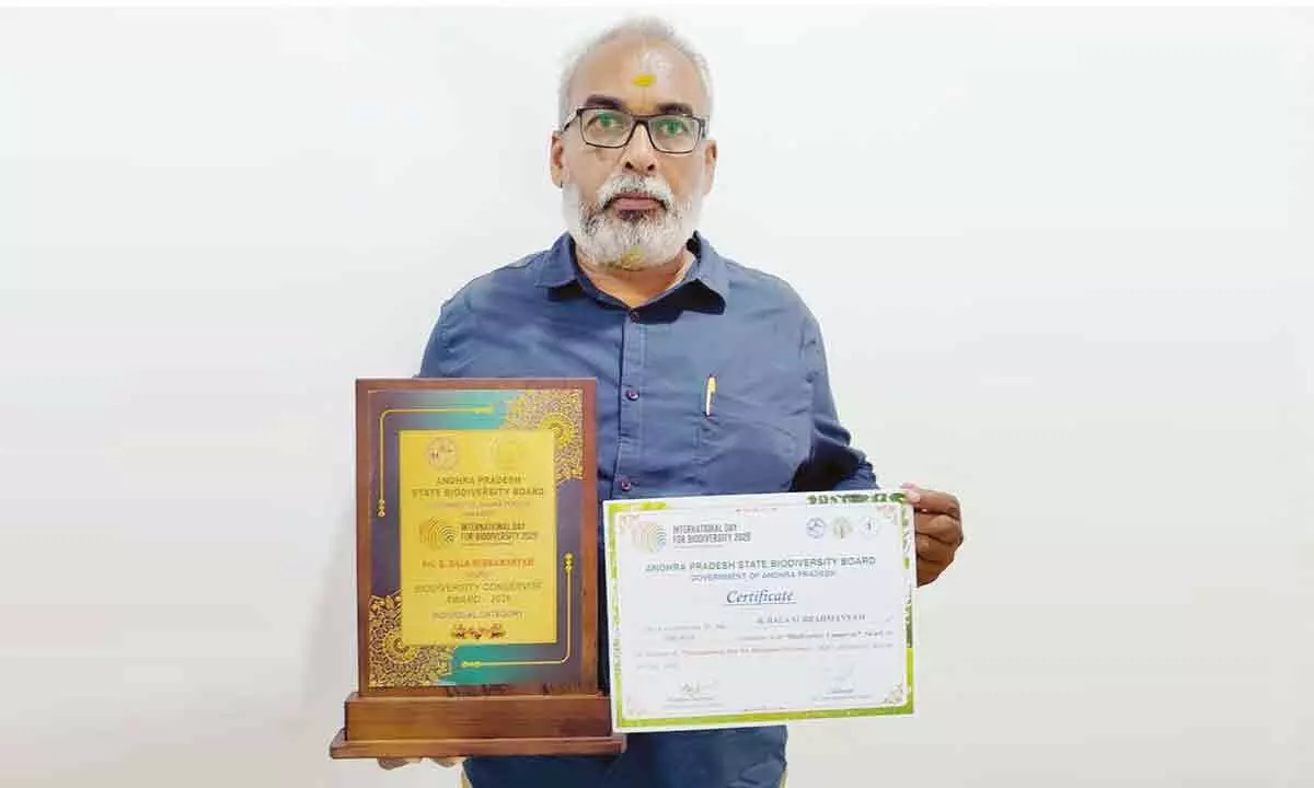 Tirupati nature lover receives Biodiversity award