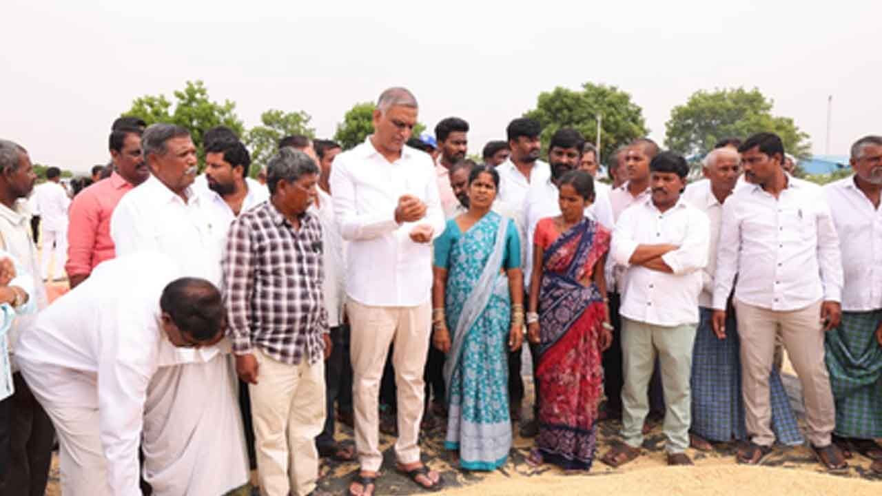 BRS leader Harish Rao threatens protest by Telangana farmers over paddy ...