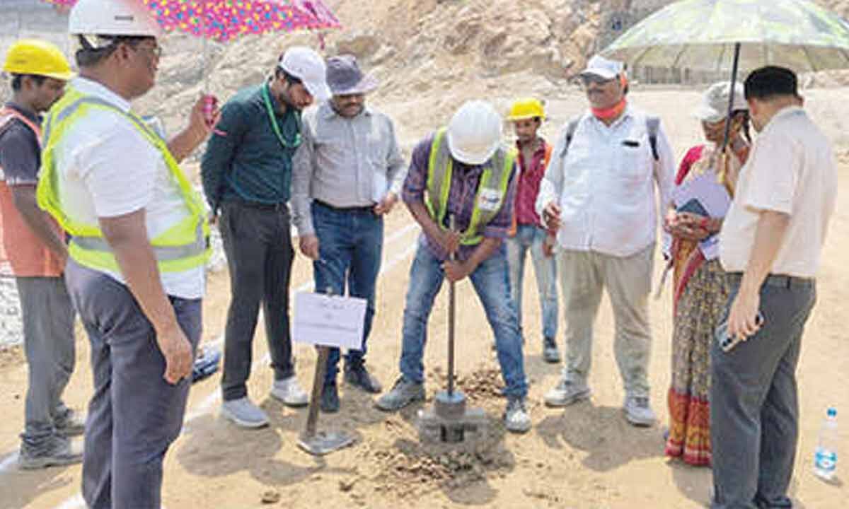 CSMRS team conducts tests at Polavaram project site