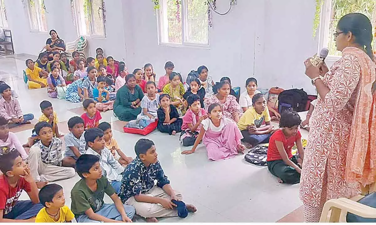 Children educated on dental hygiene