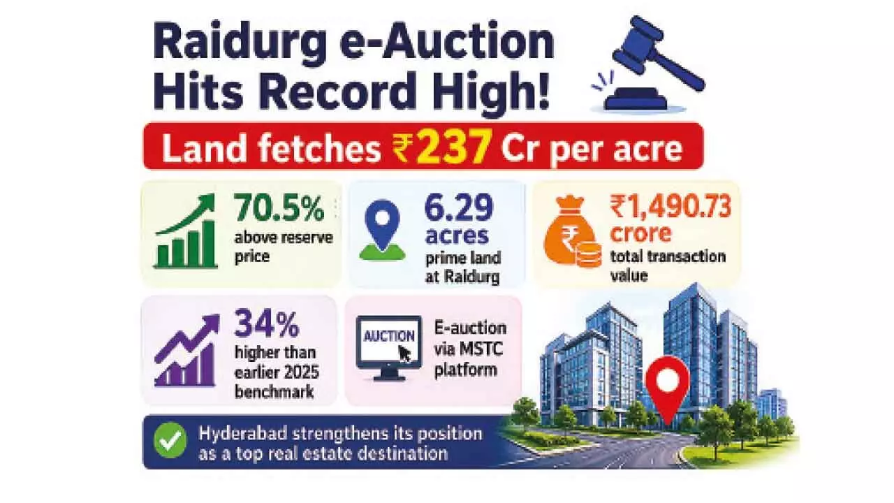 TGIIC Raidurg e-auction sets record; rakes in Rs 237 cr per acre