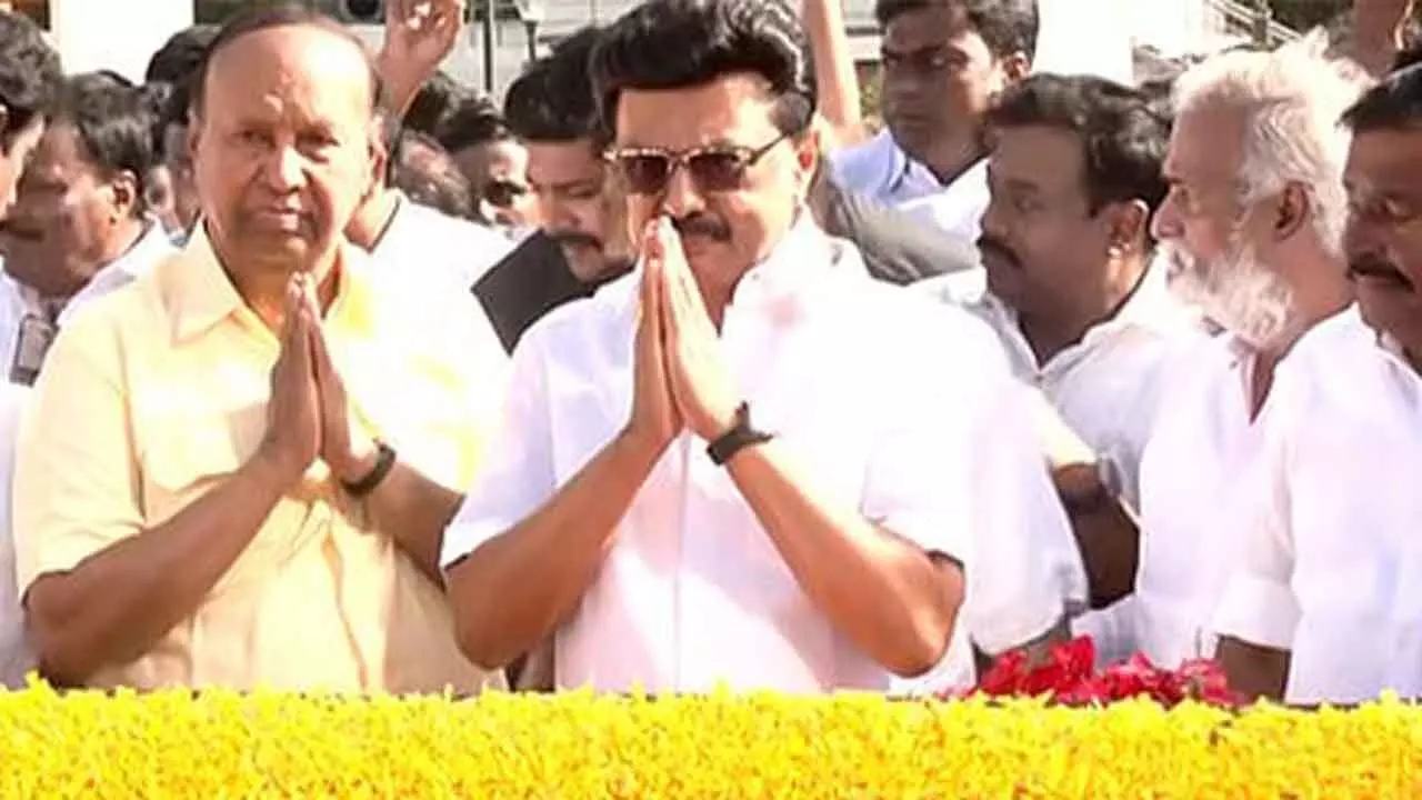 Karunanidhi's legacy continues to inspire DMK cadres: Stalin on 103rd ...