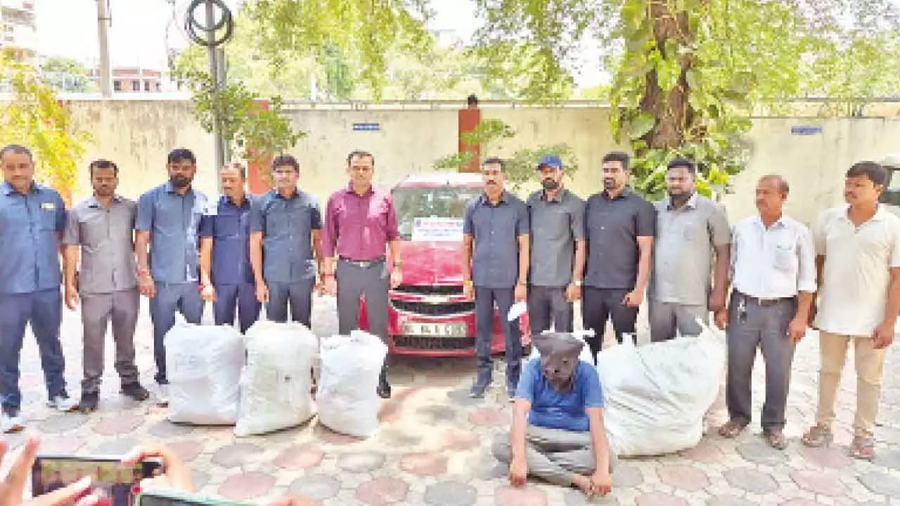 Tainted CISF cop arrested with ganja worth Rs 79 lakh in Hyd