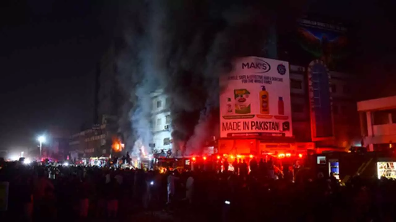 People in Karachi protest over delayed justice for Gul Plaza fire victims