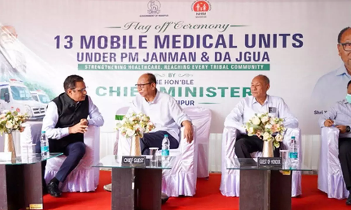Manipur CM flags off 13 mobile medical units to strengthen healthcare ...