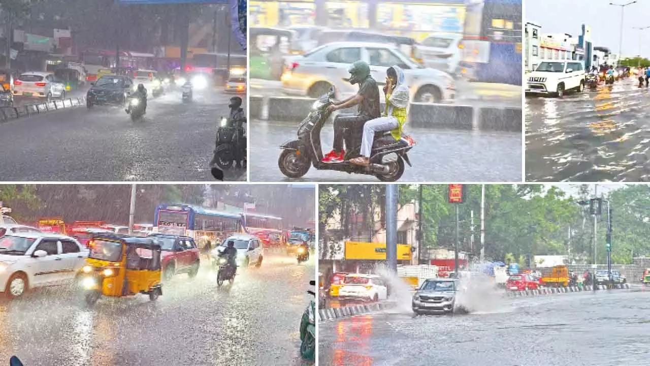 Heavy rains lash Hyderabad; send commuters into a tizzy