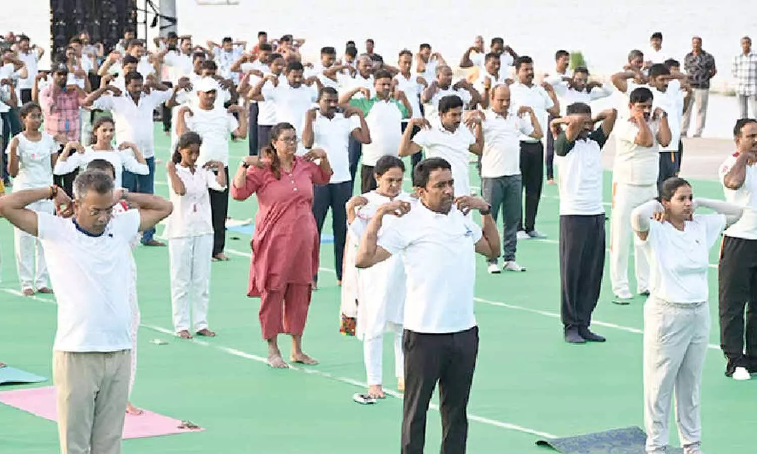 Yoga session held at Pavitra Sangamam