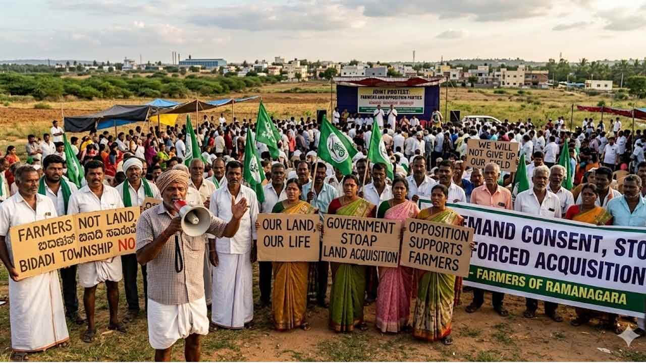 Bidadi township land row escalates as opposition backs farmers’ protest