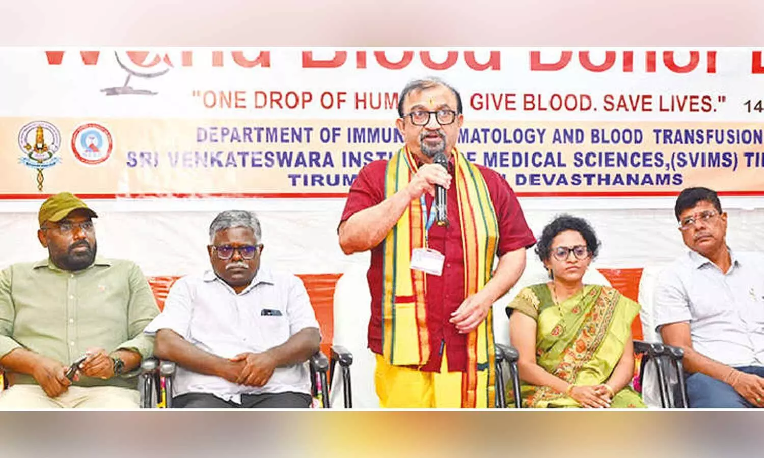 Blood donation is equal to saving a life, says SVIMS Director