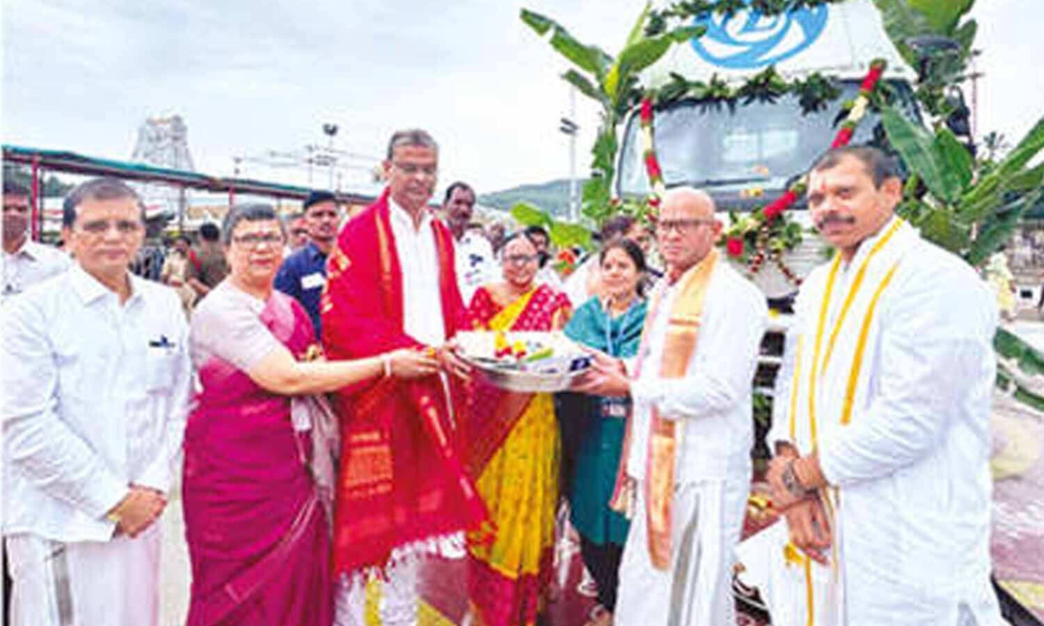 Ashok Leyland presents new truck to TTD