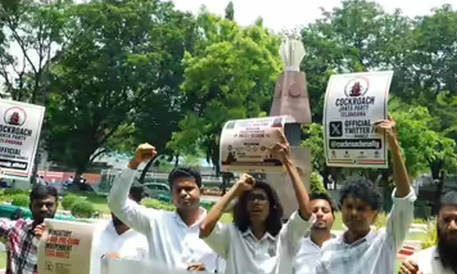 CJP starts protest at Indira Park in Hyderabad