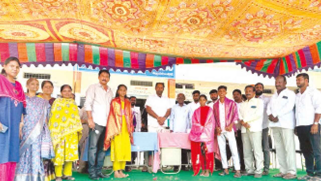 MLA lays foundation stone for school boundary wall