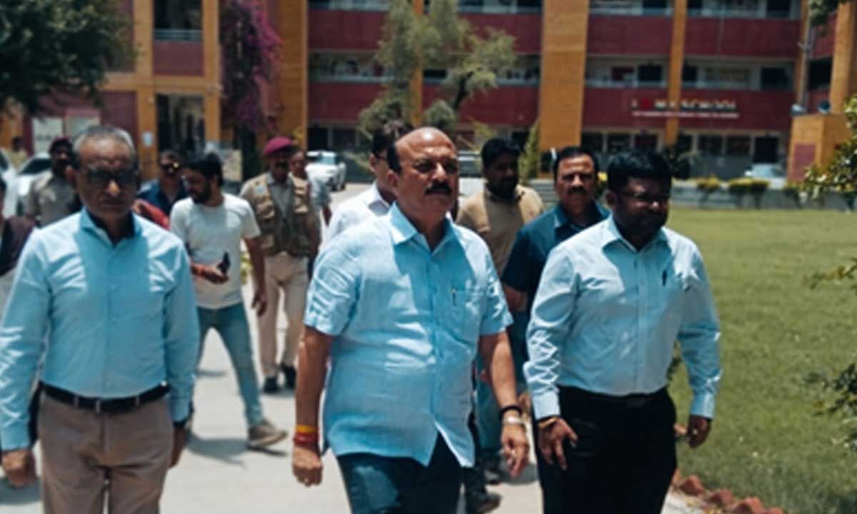 Delhi Education Minister Ashish Sood inspects NEET exam centres