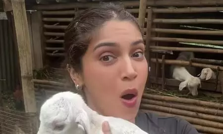 Bhumi Pednekar embraces farm life during peaceful nature retreat